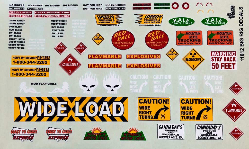 GR-11012 Big Rig Decals – J&J Scale Designs